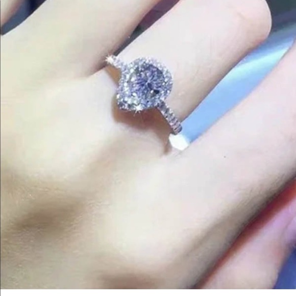 Jewelry | Beautiful White Gold Filled Engagement Ring | Poshmark